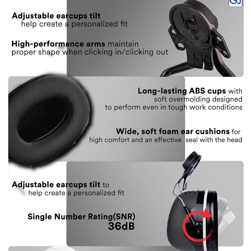 3M X5P5E PELTOR Helmet Attached Electrically Insulated Safety Earmuff DOSH SIRIM Approved Short ...