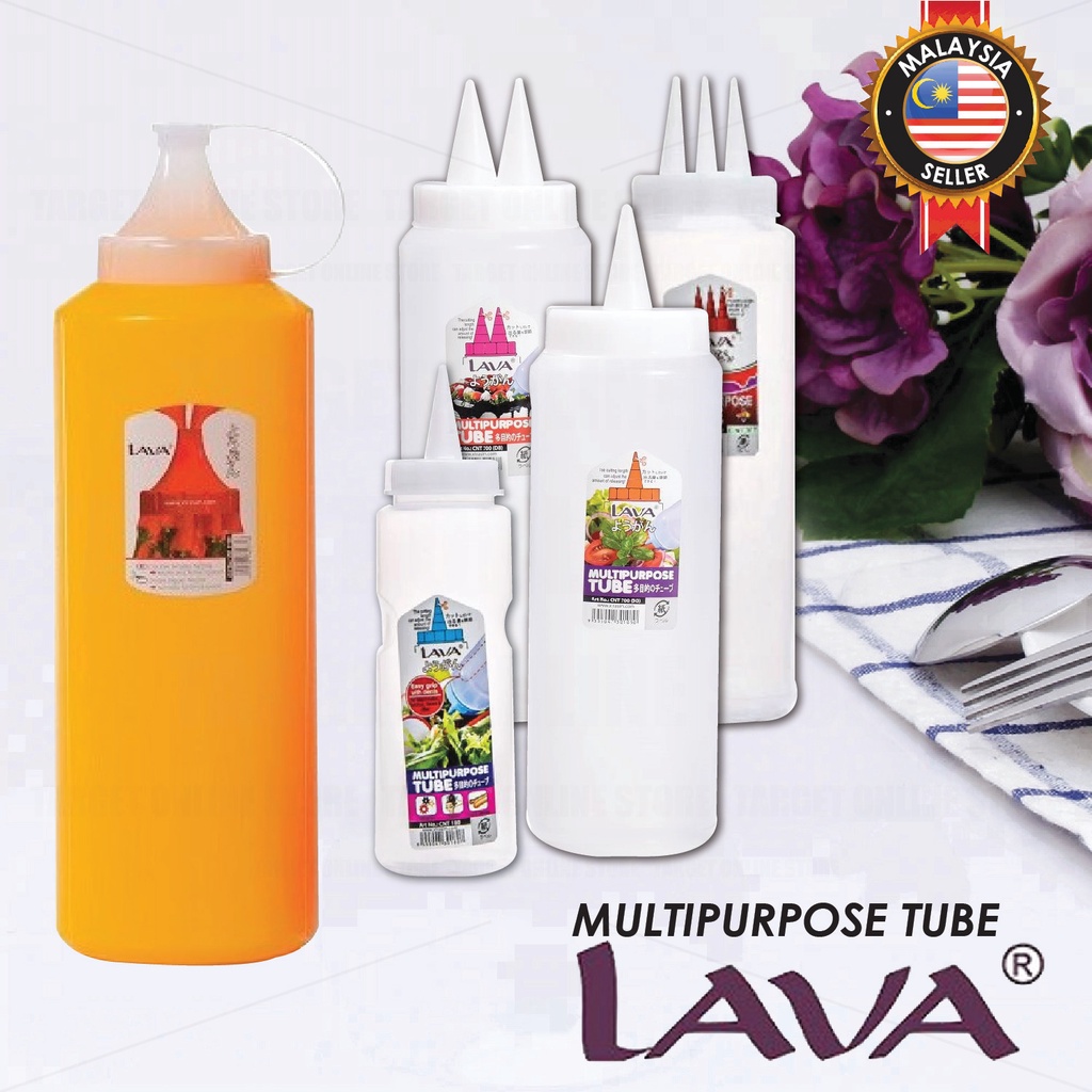 Lava Sauce Squeezer Multipurpose Tube Sauce Bottle Container Roti Jala ...