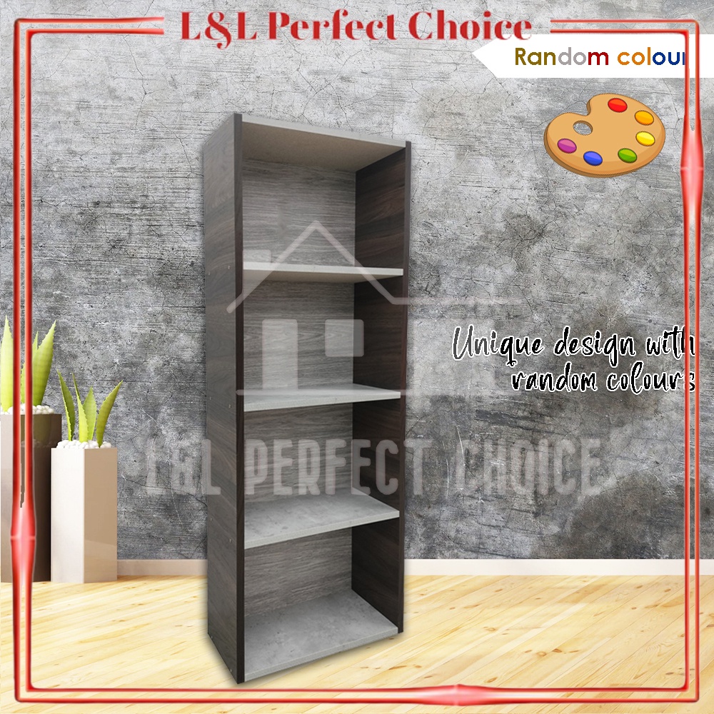 LL PERFECT 4 Tier Book Shelf Wooden / Storage Cabinet Organiser ...