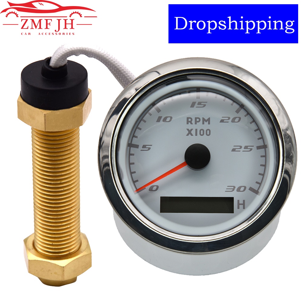 85MM Tacho Gauge with Tacho Sensor M16/M18 for Gasoline Diesel Engine ...
