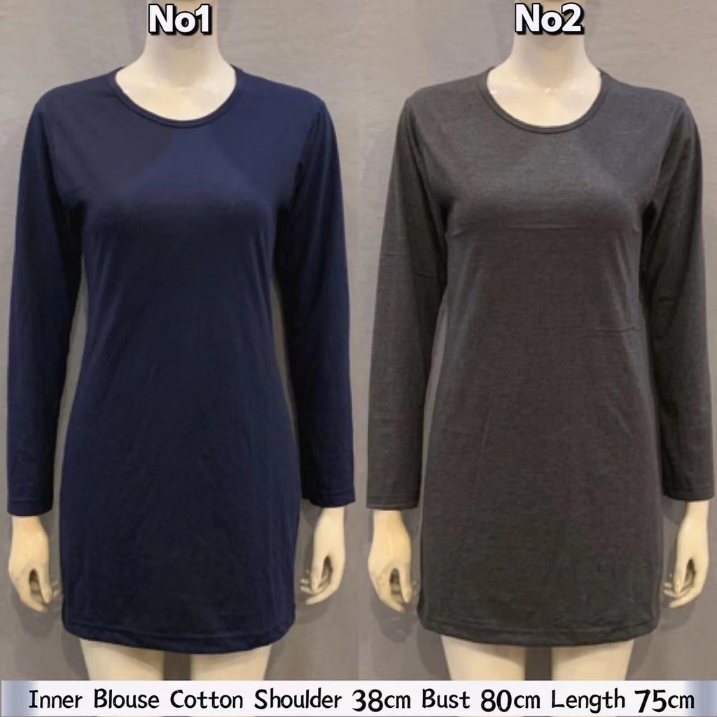 WOMEN INNER BAJU LENGAN PANJANG MUSLIMAH LONG SLEEVES INNER LABUH ...