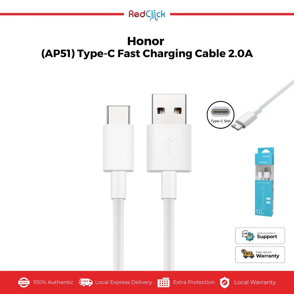 Honor Kabel Honor Jenis-C Type-C Cable 2.0A AP51 Fast Charge (1M ...