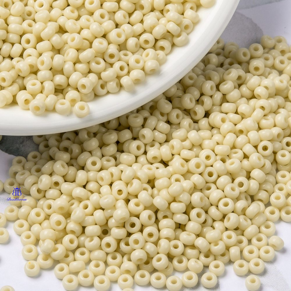 10g MIYUKI Round Rocailles Beads Japanese Seed Beads 8/0 (RR492) Opaque Dark Cream 8/0 3mm Hole ...