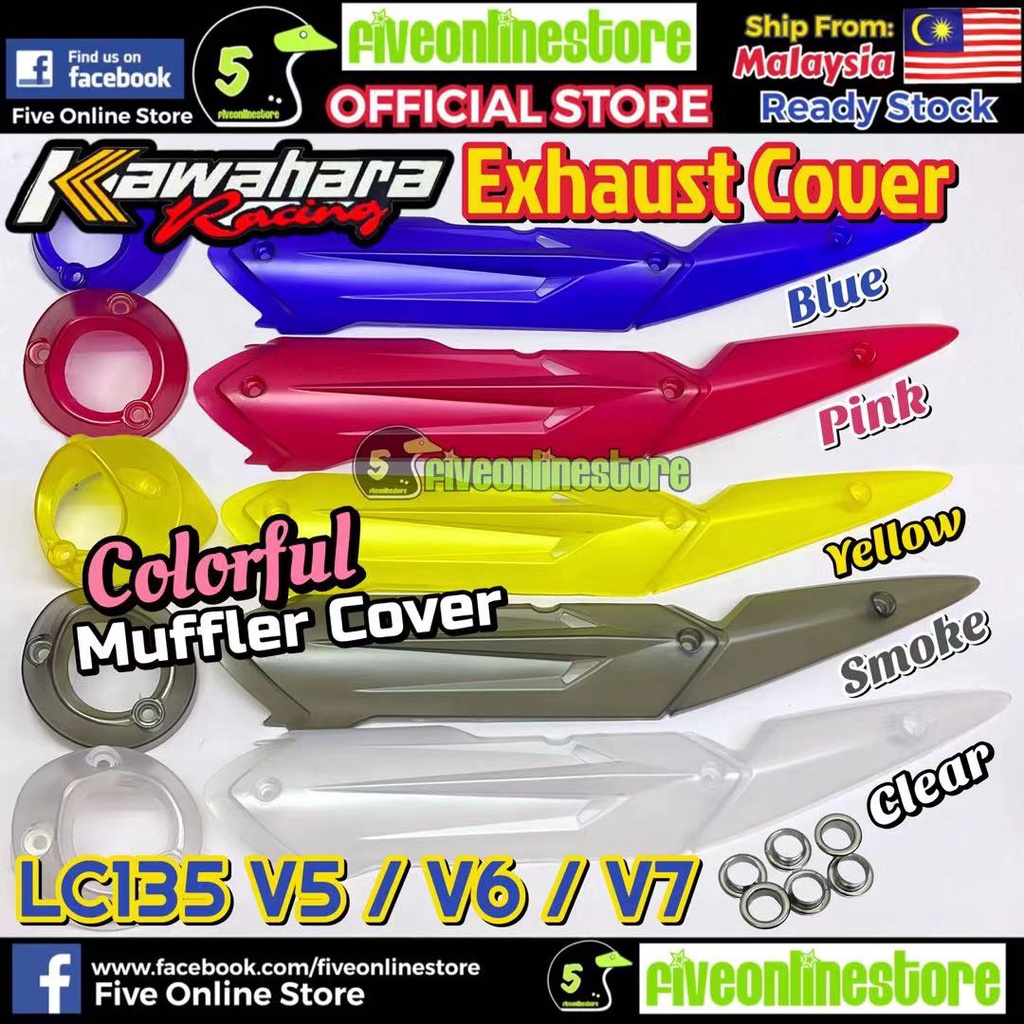 Yamaha LC135 Ekzos Cover Colour Kawahara LC New LC135 V5 V6 V7 Exhaust ...