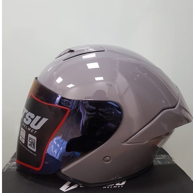 Half face helmet/SNI adult helmet/ JITSU KAIROS helmet solid Gray ...