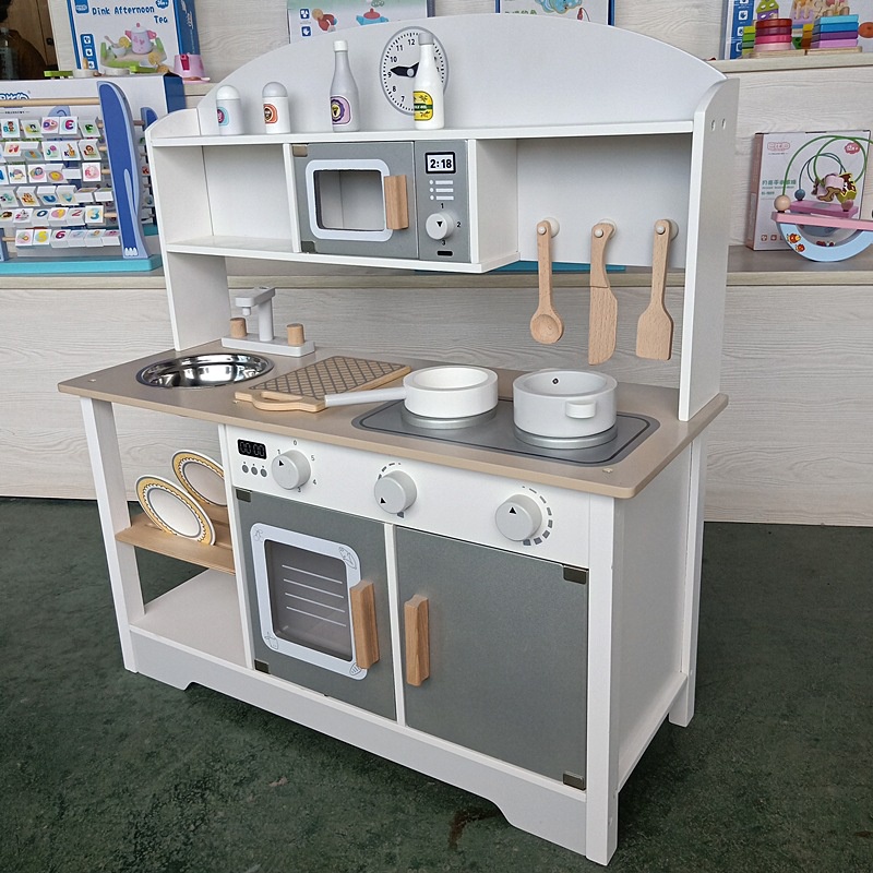 JAPANESE STYLE! WOODEN Kitchen Toys Set Wooden Cooking Toys Oven Stove ...
