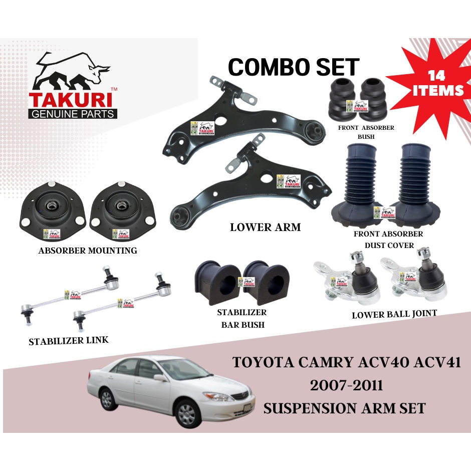 TAKURI COMBO TOYOTA CAMRY ACV40 ACV41 2007-2011 SUSPENSION ARM Assy ...