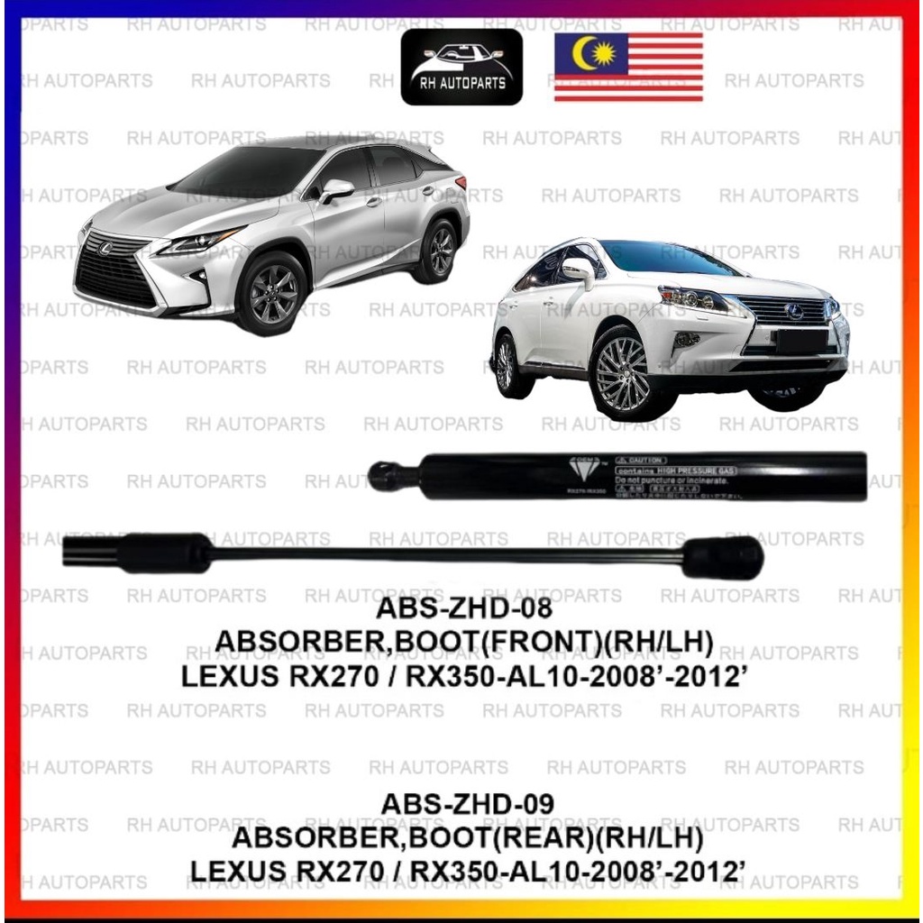 Lexus RX270 RX350 2008-2012 Front Rear Bonnet Damper Boot Absorber Gas ...
