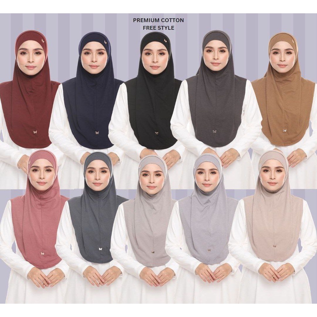 borong 5/10/20pcs tudung sarung Instant syria humaira plain Premium ...