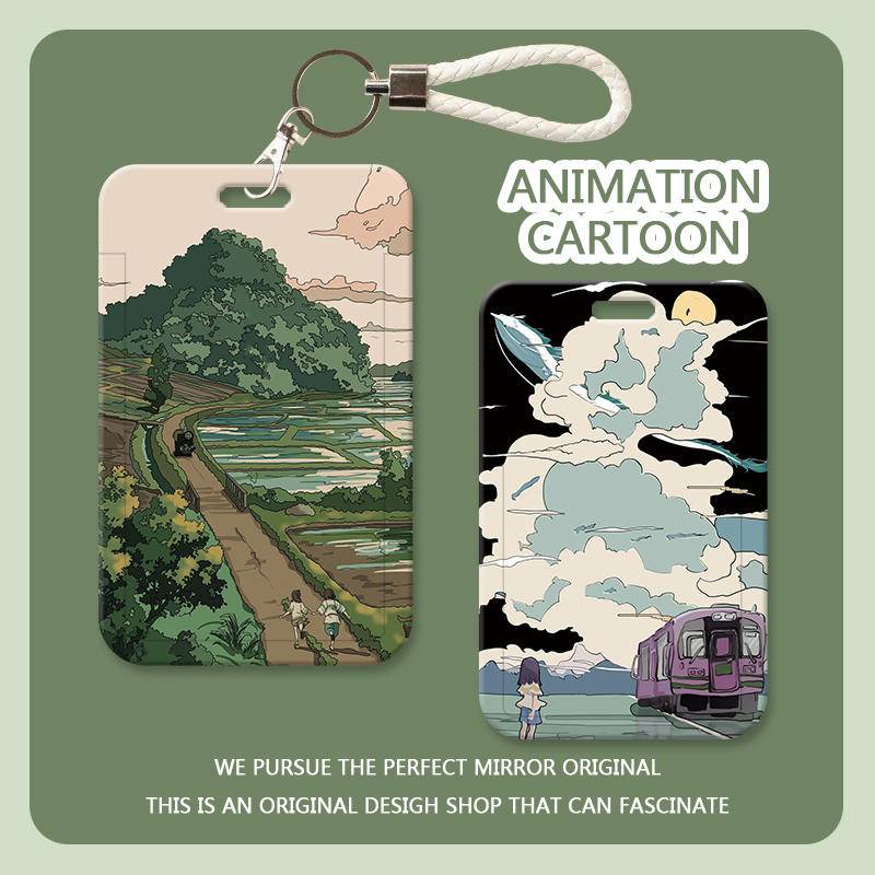 Hayao Miyazaki: Anime student card holder canteen meal card cover badge ...
