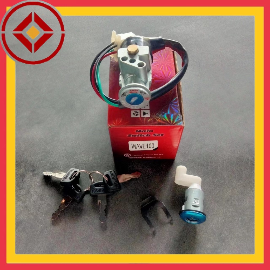 MAIN SWITCH SET HONDA W100 WAVE100 W100 R WAVE100 R MAIN SWITCH & SEAT ...