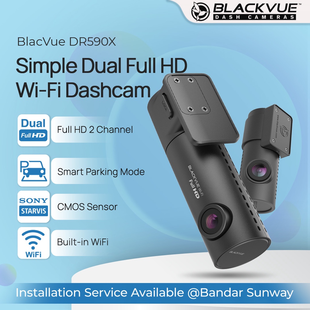 Blackvue DR590X-2CH︱Front & Rear Full HD︱32GB︱WiFi︱Hardwire Kit ...