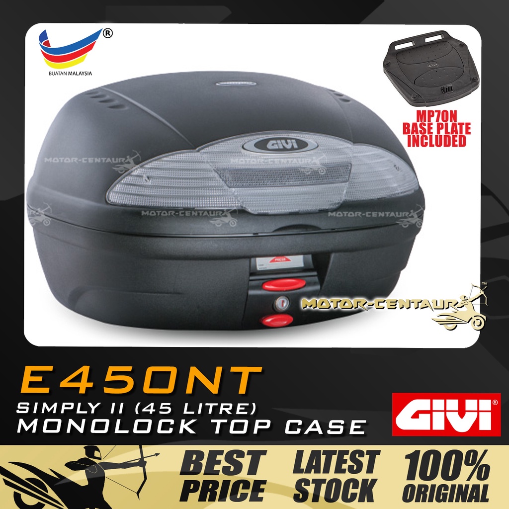 KOTAK/BOX GIVI MONOLOCK TOP CASE SIMPLY II E450, E450N, E450NT, E450N2 (RAHMAH/ CLASSIC EDITION ...