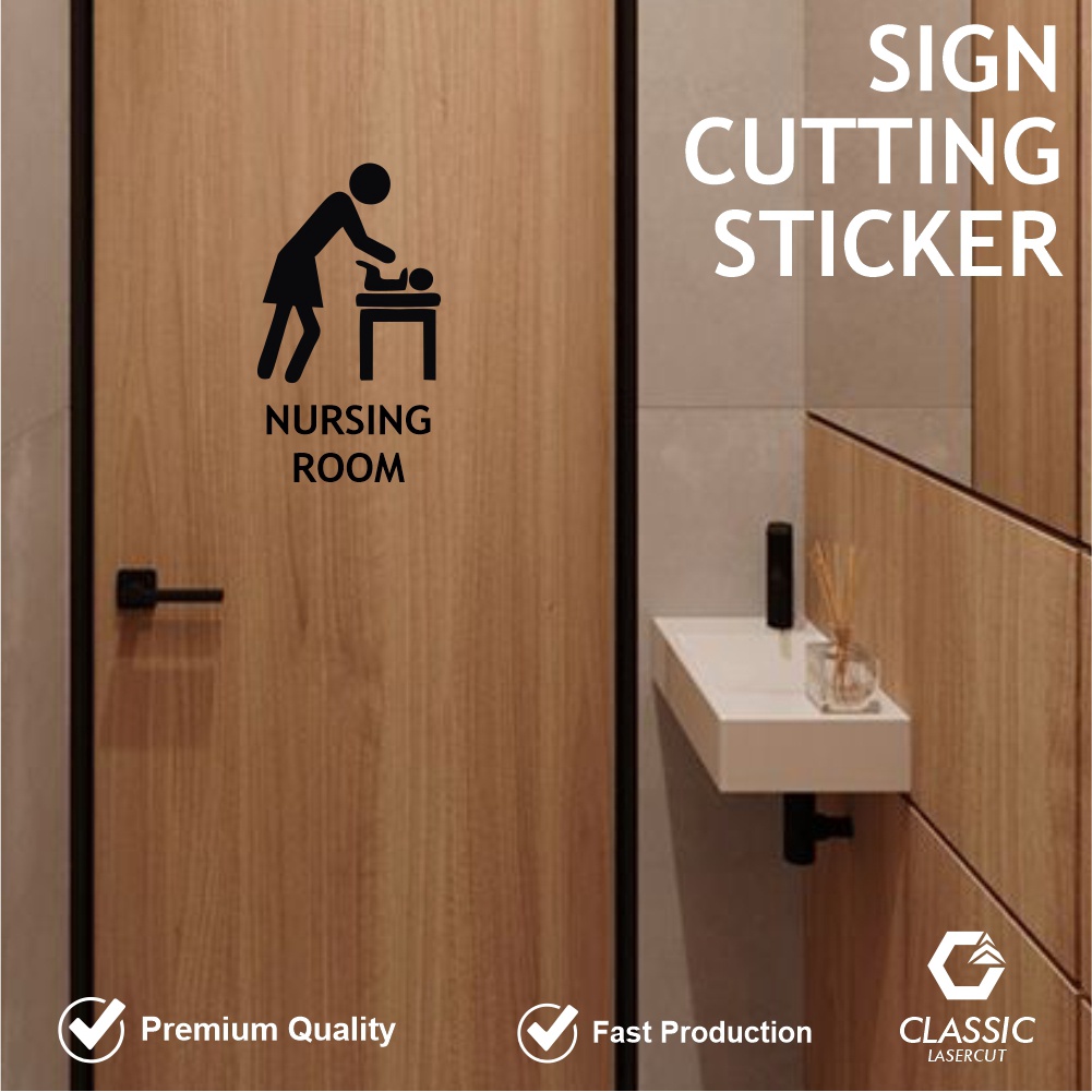 Sign Sticker Nursing Room/Sign Sticker/Sign Door 15x35cm | Shopee Malaysia