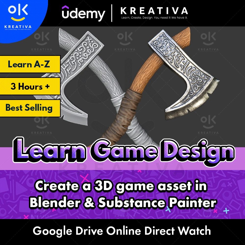 Learn Game Design With Pro- Video Course - Create a 3D game asset in ...