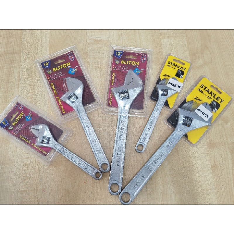 LS GEMILANG BLITON STANLEY CRV 8'' 10'' 12'' Switch Spanner Adjustable ...