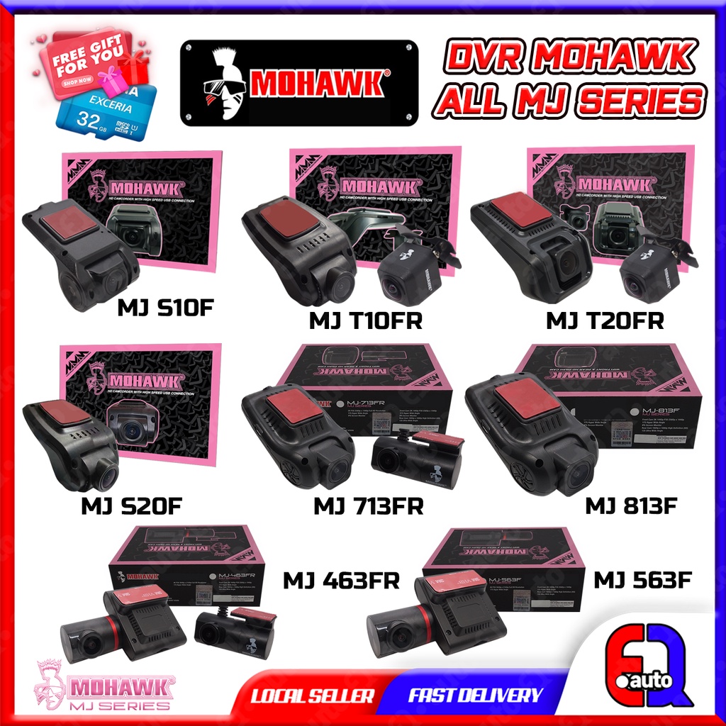 1 YEAR WARRANTY & FREE GIFT Mohawk MJ Series Android HD Front Rear DVR ...
