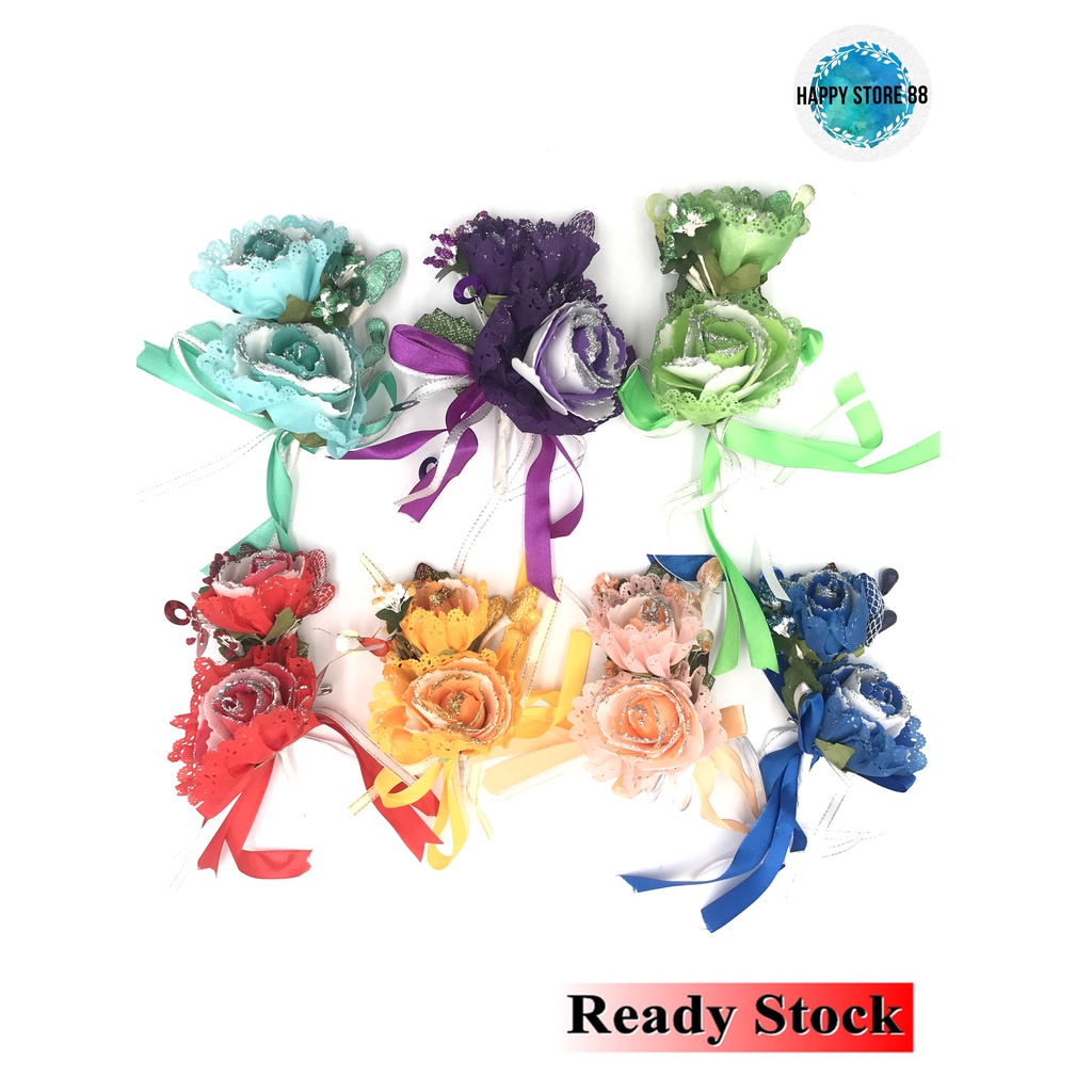 Flower Corsage / Bunga Kendarat / Bunga Rozek (1pc) | Shopee Malaysia
