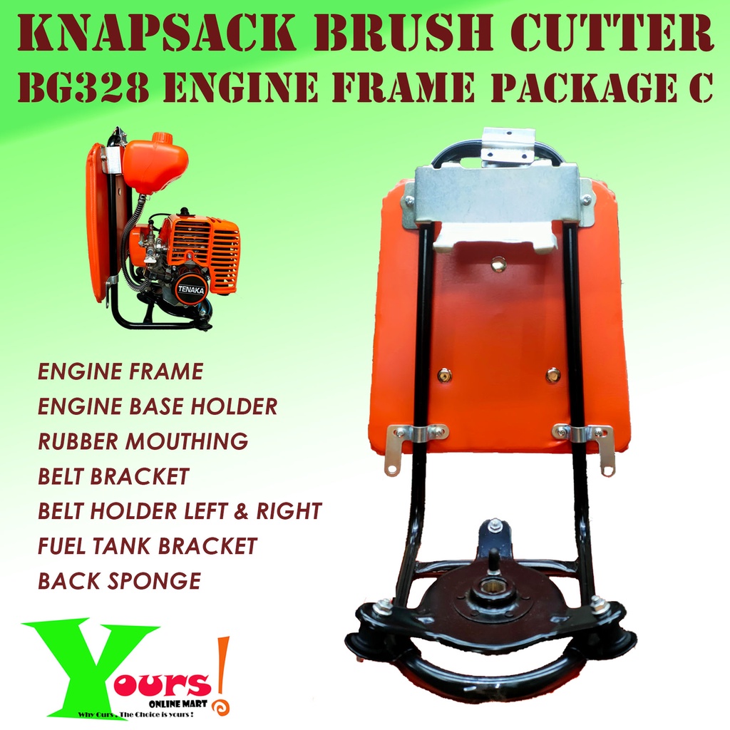 BG328 KNAPSACK ENGINE BRUSH CUTTER ENGINE FRAME PACKAGE C \ PAKEJ C ...