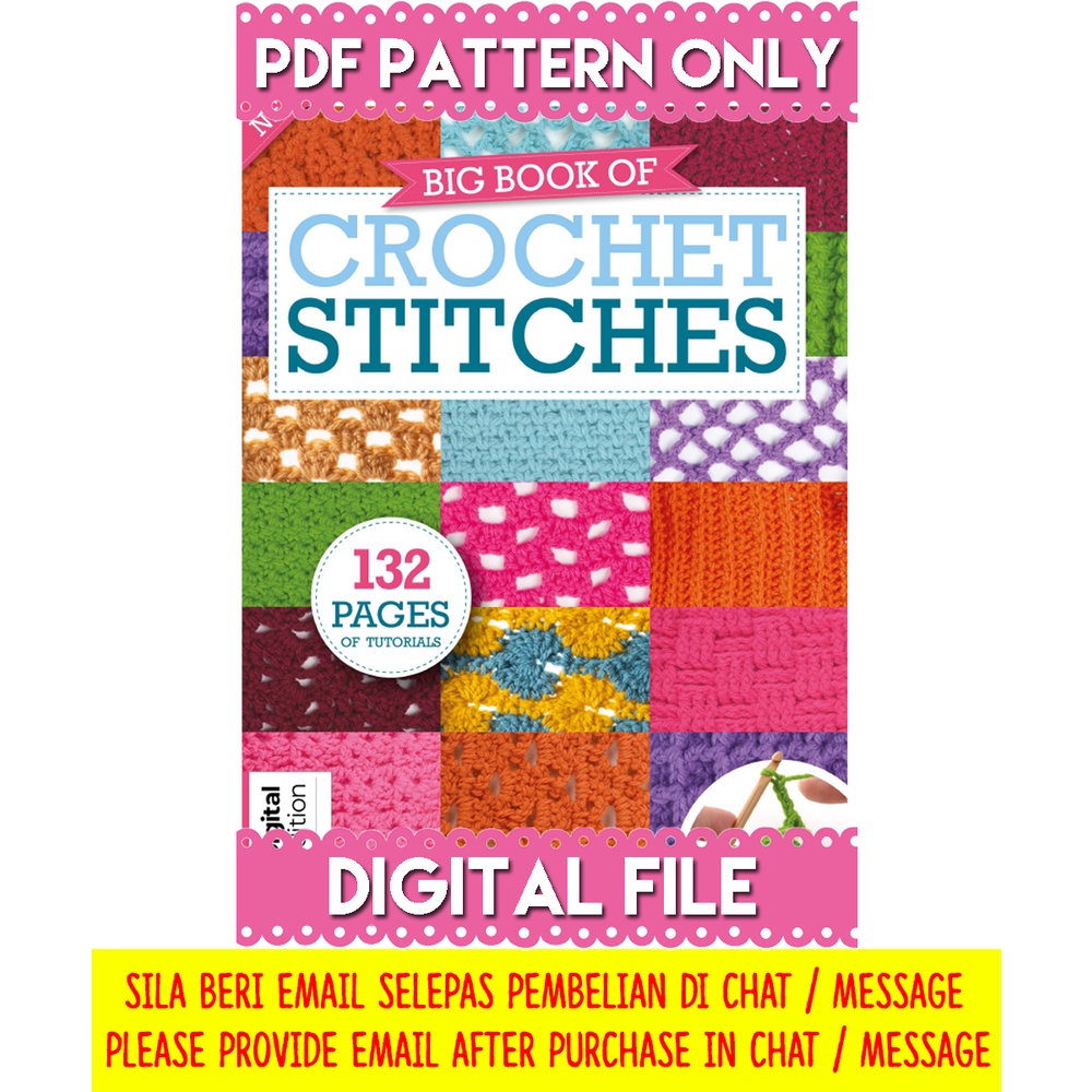 Crochet Pattern - Big Book of Crochet Stitches Pattern PDF | Shopee ...