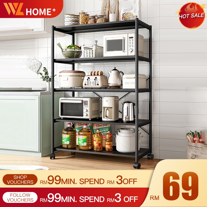 4/5 Tier Metal Boltless Rack Home kitchen Store Storage Rack Warehouse ...