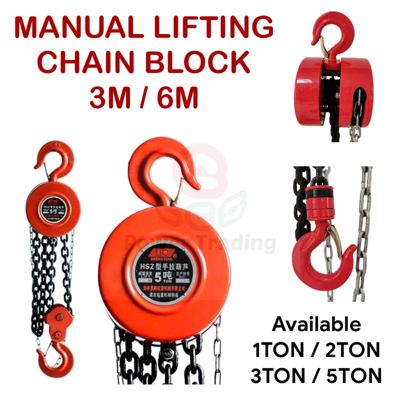 5T PRC MANUAL LIFTING CHAIN BLOCK MINI HOIST TOOLS 3 METER 5 METER ...