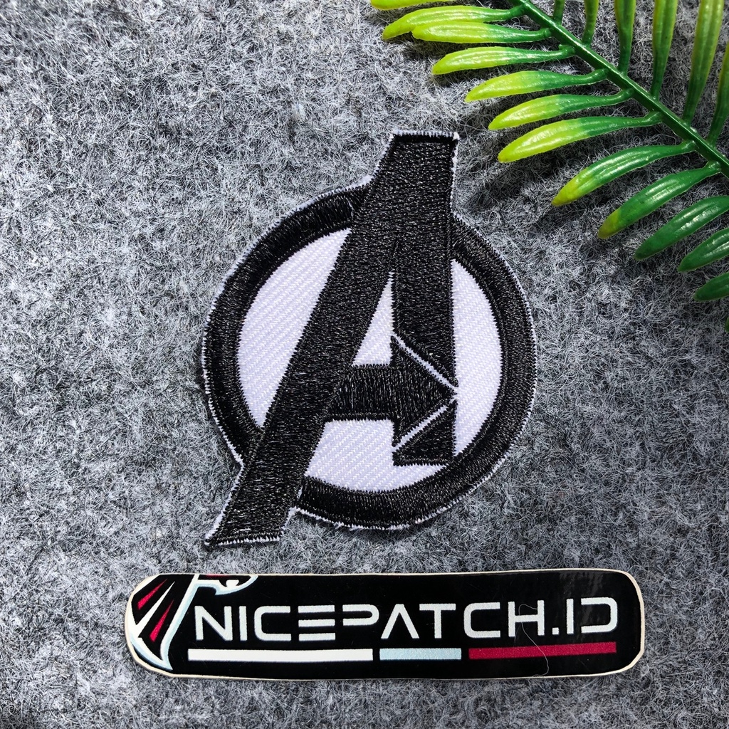 Patch Avengers The Avengers Black White Logo Marvel Superhero Team Cool ...