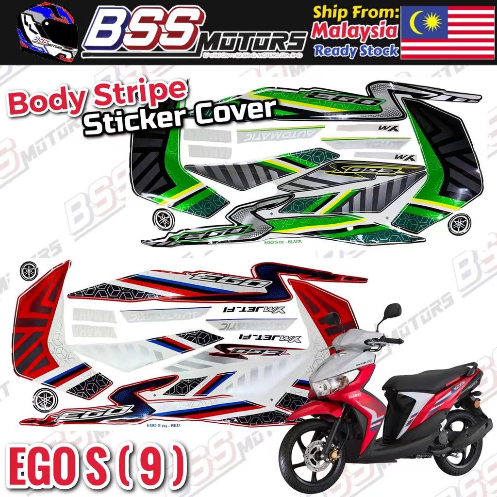 Stiker Sticker Body Stripe Cover Set (9) Yamaha Ego S Fi EgoS Fuel ...