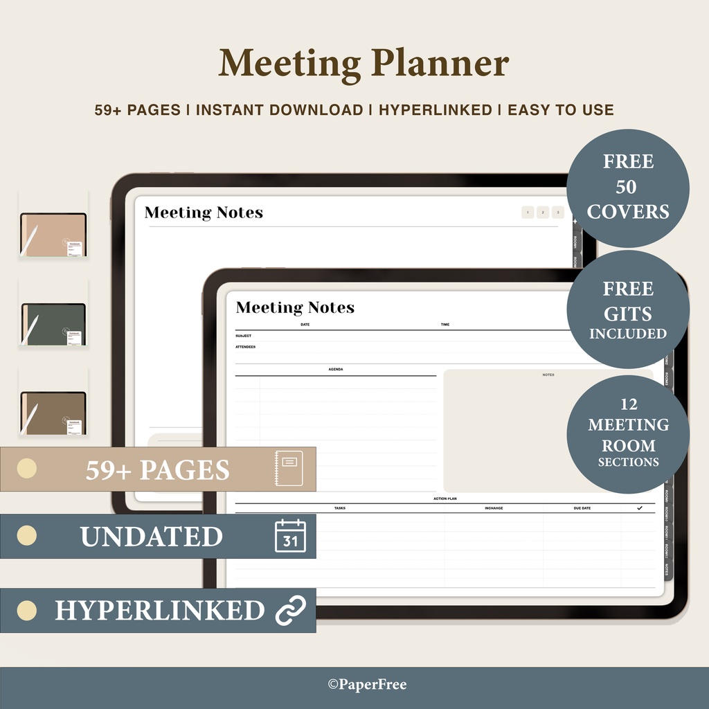GoodNotes / Notability / Meeting Planner / PDF Digital Planner | Shopee ...