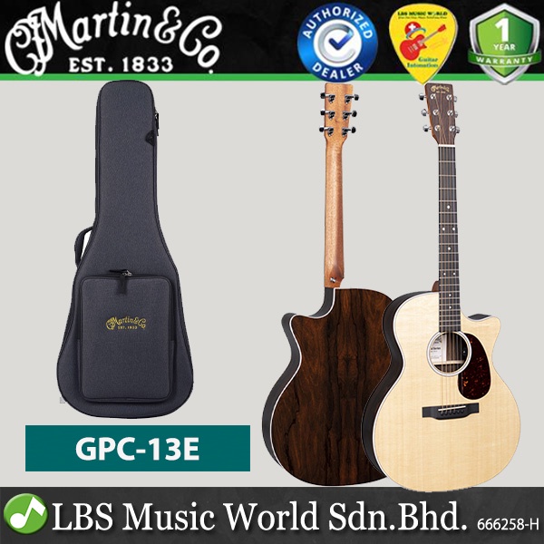 Martin GPC-13E Acoustic Electric Guitar Solid Spruce Top Ziricote Back ...