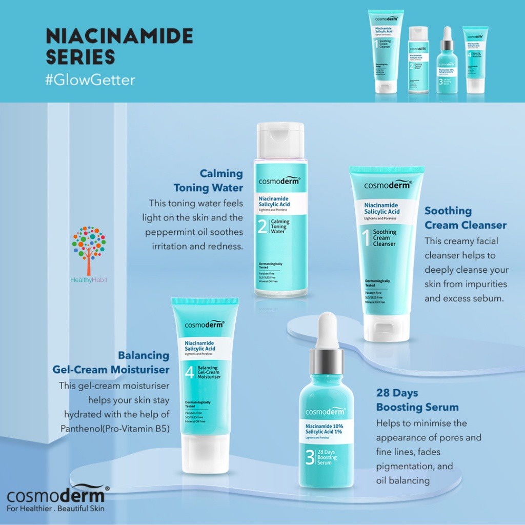 [READYSTOCK] COSMODERM NIACINAMIDE SALICYLIC ACID CREAM CLEANSER/TONER ...