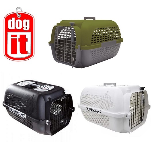Dogit Voyageur Dog and Cat Carrier Pet Carrier XL 400 [Green Grey ...