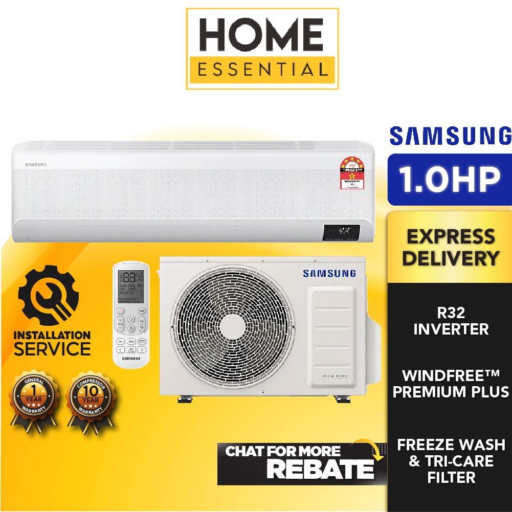 Samsung 1.0HP WindFree Premium Plus R32 Inverter Air Conditioner ...