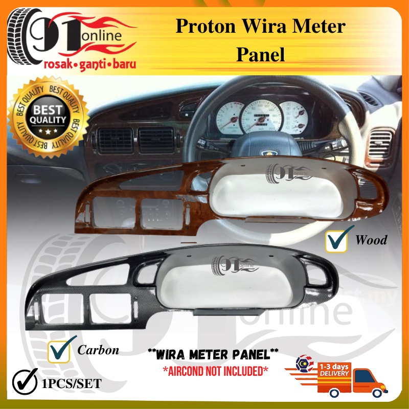 Proton Wira Meter Panel + Radio Panel With Aircond (CARBON/WOOD ...