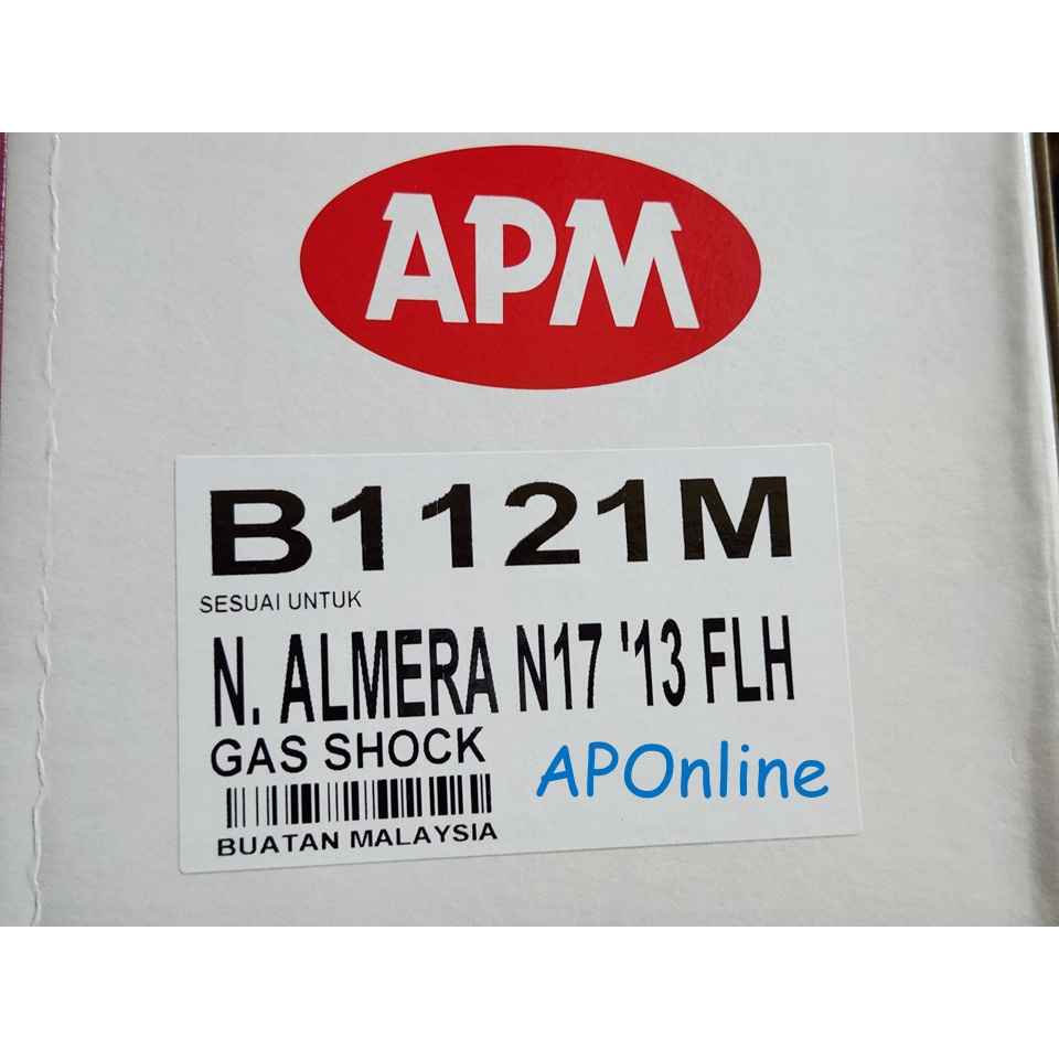 (APM) Nissan Almera L02B / N17 2011-2019 Shock Absorber (Gas) | Shopee ...