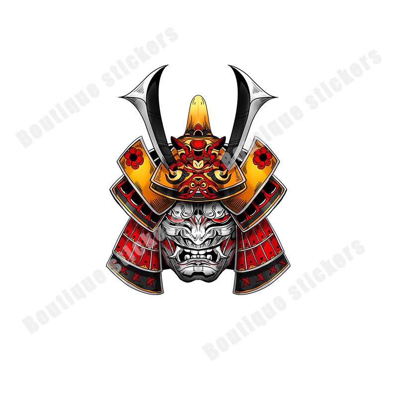 Japanese Samurai Culture Ninja Skull Car Sticker PVC Waterproof Vinyl ...