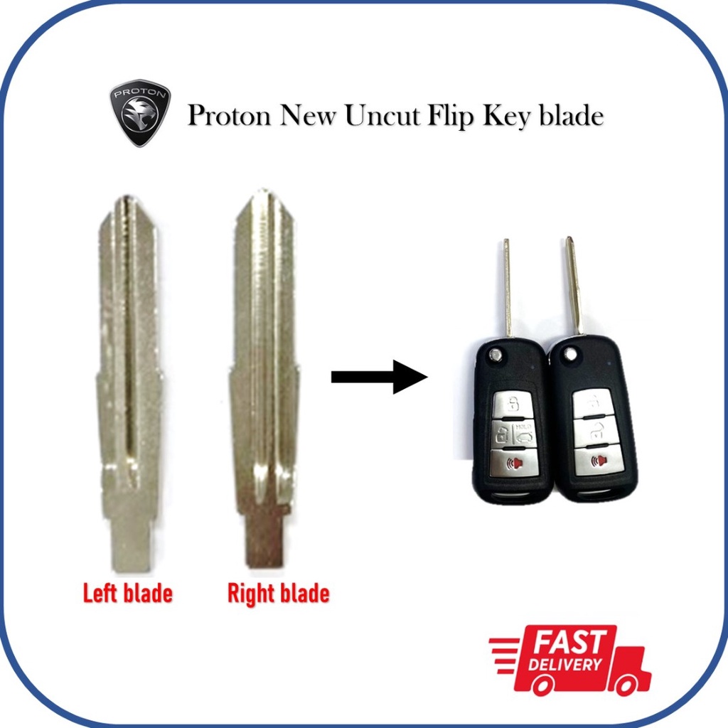 PROTON PREVE/SAGA VVT/ IRIZ / NEW PERSONA UNCUT FLIP KEY BLADE | Shopee ...