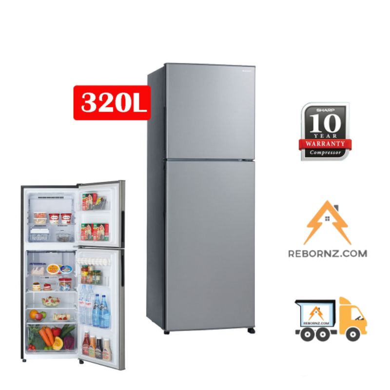 Sharp 2 Doors Refrigerator 320L SJ327MDS | Shopee Malaysia