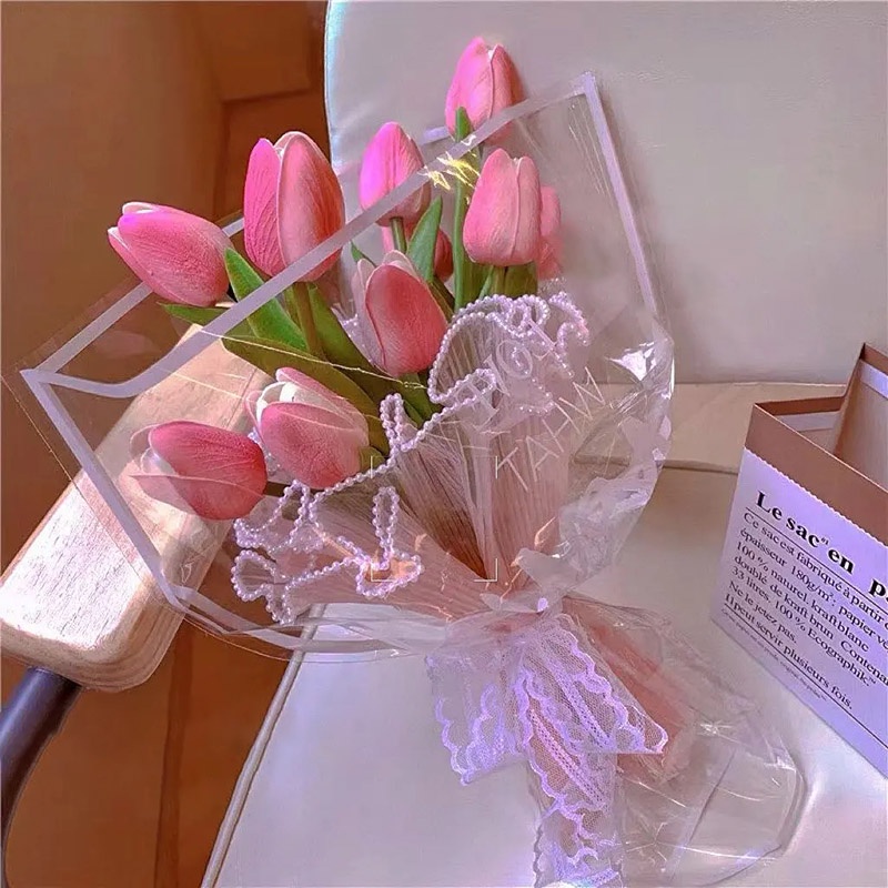 Ins Flower Bouquet Gift Tulip Flower Bouquet Flower Packing Paper ...