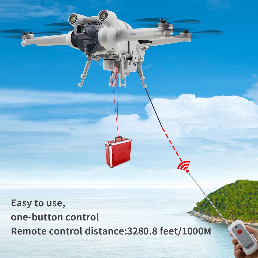 Airdrop System with Landing Gear Fishing Bait Wedding Ring Gift Deliver ...