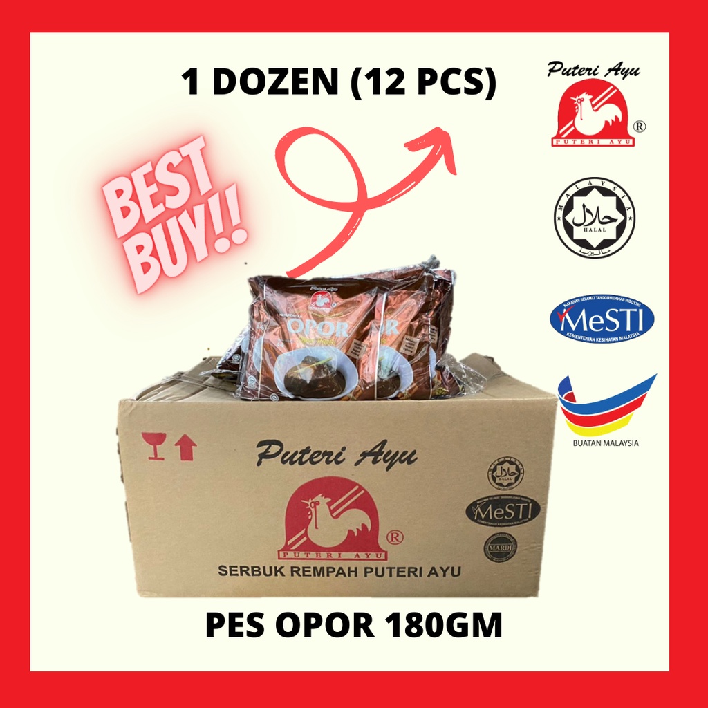 PUTERI AYU PES OPOR 180GM (1DOZEN / 12PCS) | Shopee Malaysia