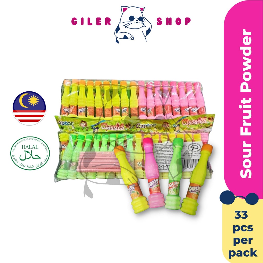 Sour Fruit Powder Fruit Flavoured 33pcs 22pcs per pack | Shopee Malaysia