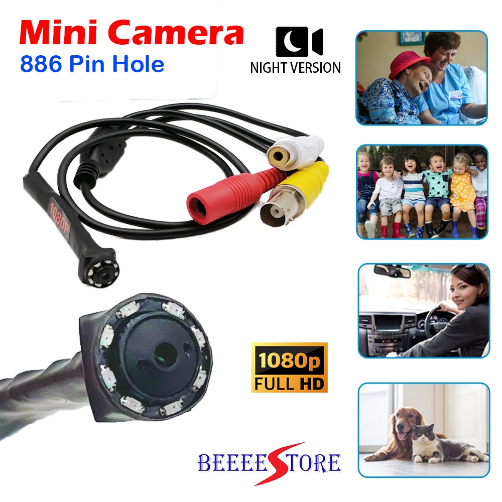 1080P HD 2MP Mini Camera 886 Pinhole CCTV Security Camera Night Vision ...