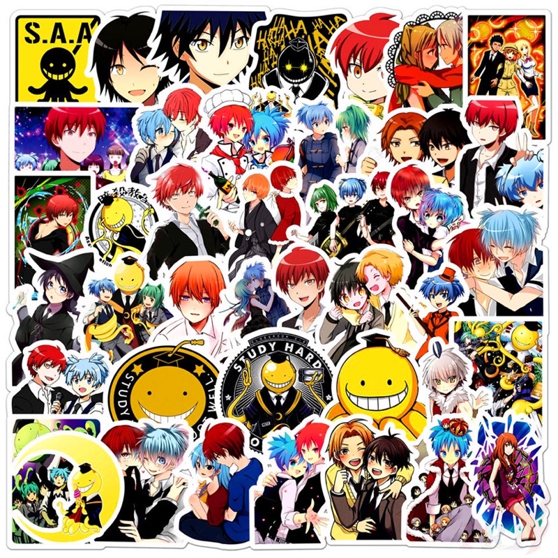 50 waterproof Assassination Classroom anime stickers Assassination ...