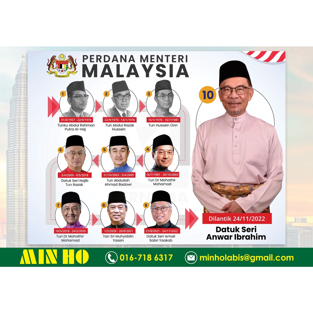 Banner Perdana Menteri Malaysia (Custom Design) | Shopee Malaysia