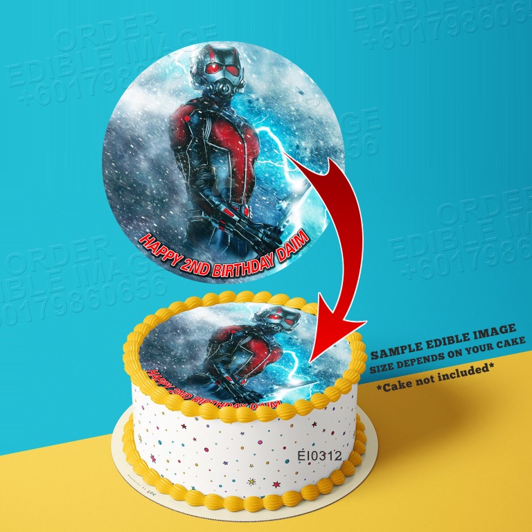Printing EI Ant-Man Marvel Edible Image Print Cake Photo Icing Paper ...