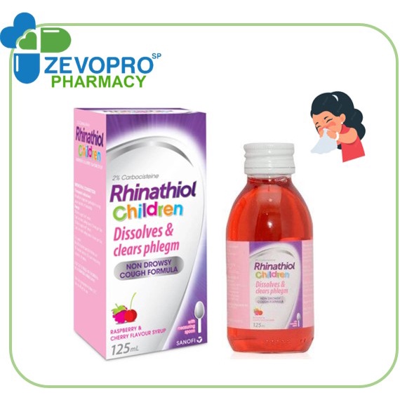 Rhinathiol Children Cough Syrup 2% 125ml [REDUCE PHLEGM, COUGH ...