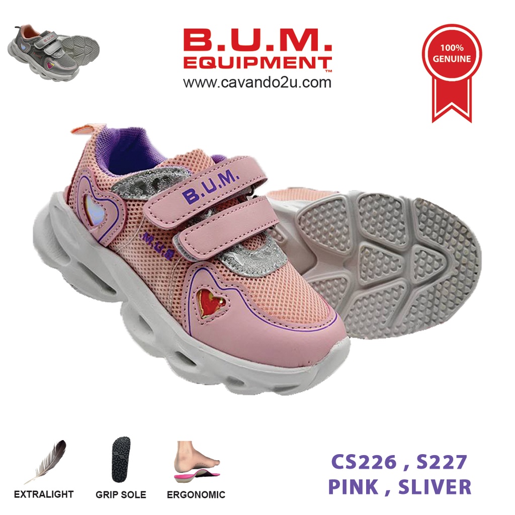 BUM Equipment Kid's LED Sport Shoes CS226 / CS227 (Pink / Silver ...