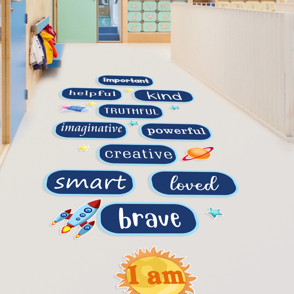 DIY sticker sticky ABC Wall Stickers English Playground Decorative ...