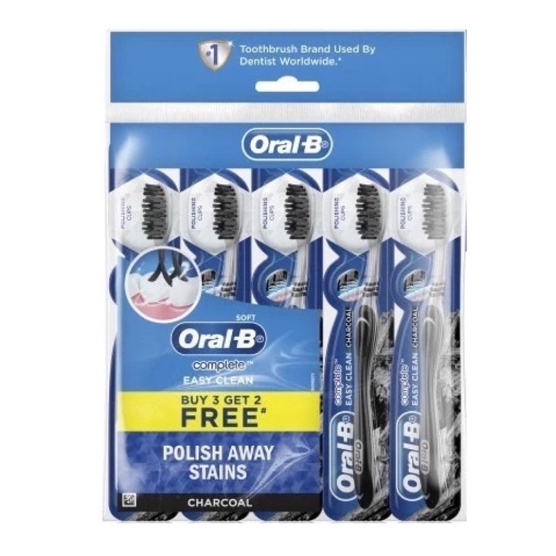 Oral-B Complete Easy Clean Toothbrush Value Pack Charcoal | Shopee Malaysia
